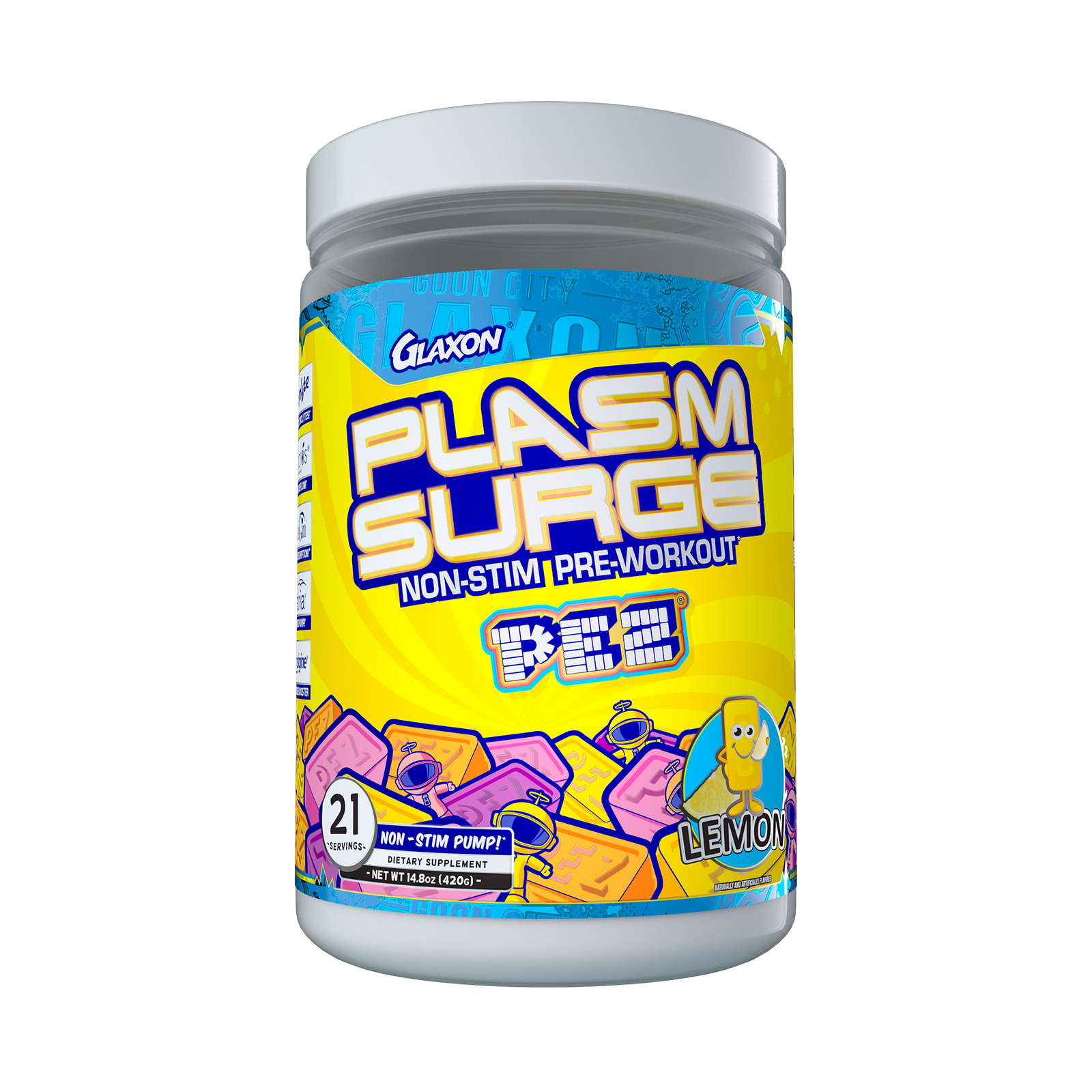 Plasm Surge Non-Stim Pre Workout & Pump - PEZ® X Glaxon