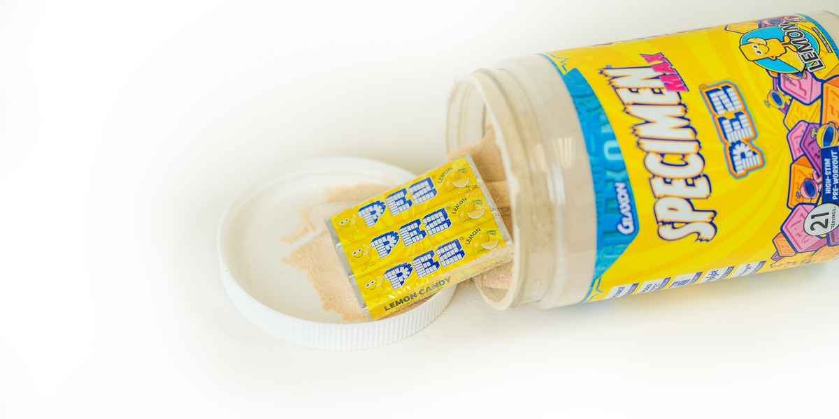 Specimen Max High Stim Pre Workout Pez® X Glaxon